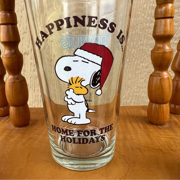 Peanuts | Holiday | Peanuts Collectible Holiday Glass Snoopy And Woodstock Happiness Is | Poshmark